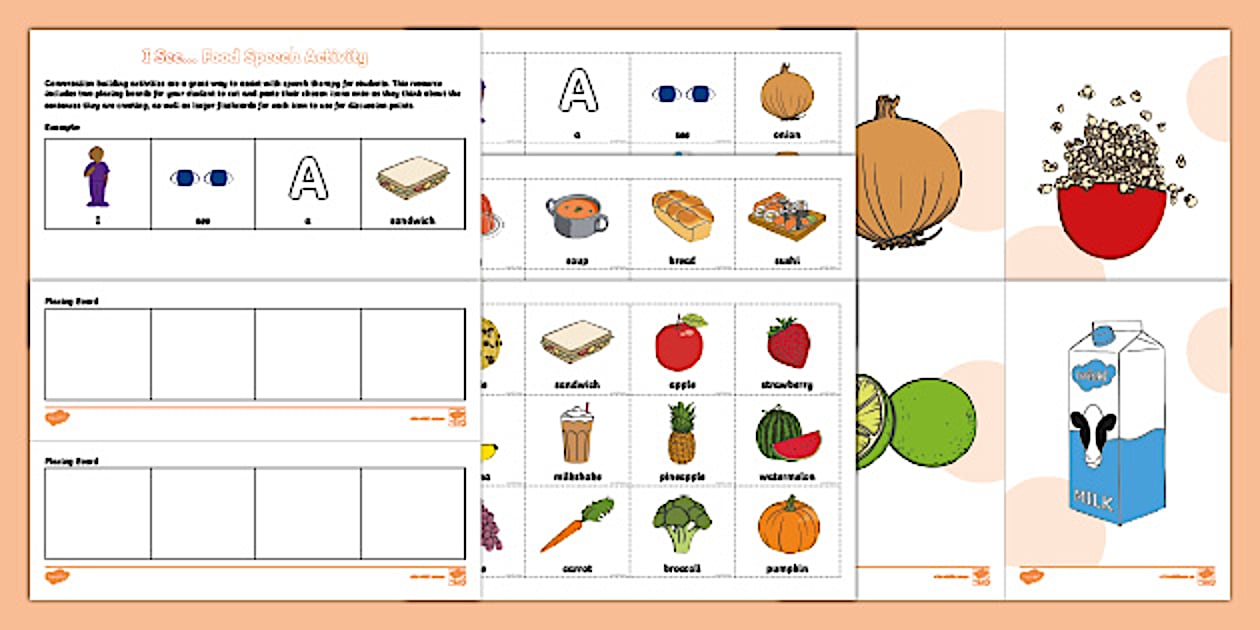 I See... Food Speech Activity