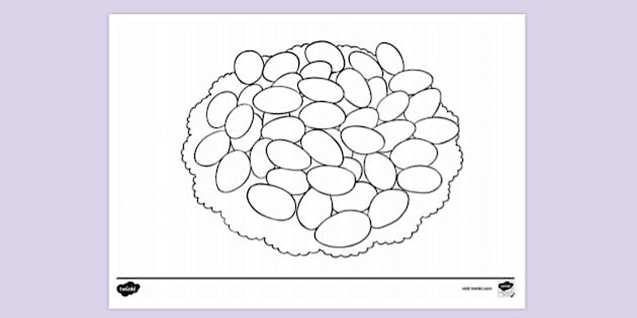 French Easter Sweets Colouring | Colouring Sheets - Twinkl