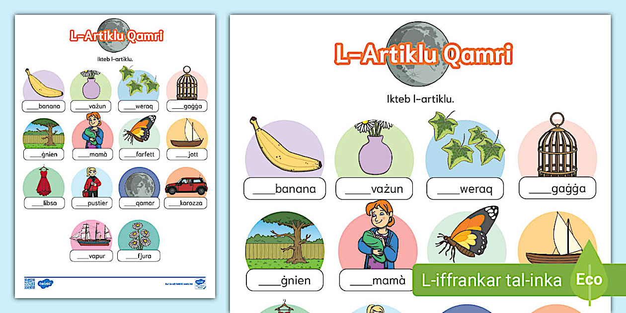 Il-Grammatika l L-Artiklu Qamri: Imla l-Vojt l Twinkl