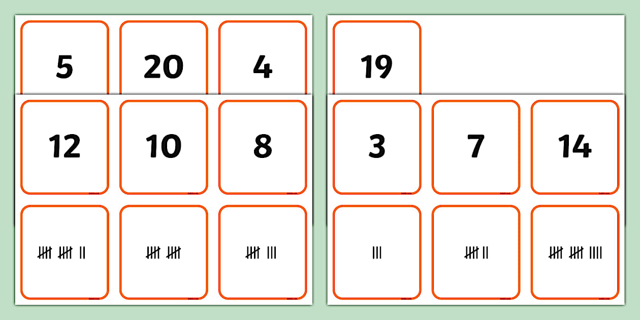 Tally Marks Pairs Game (Teacher-Made) - Twinkl