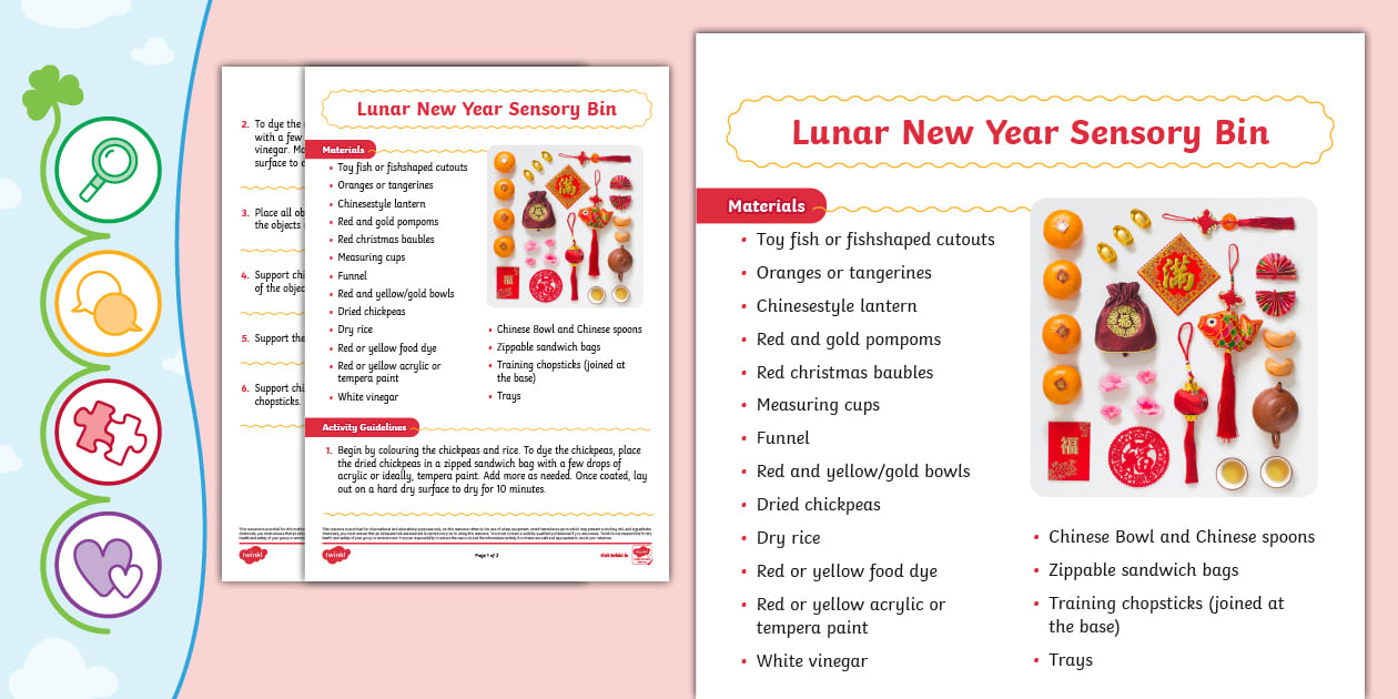 Lunar New Year Sensory Bin (teacher made) - Twinkl