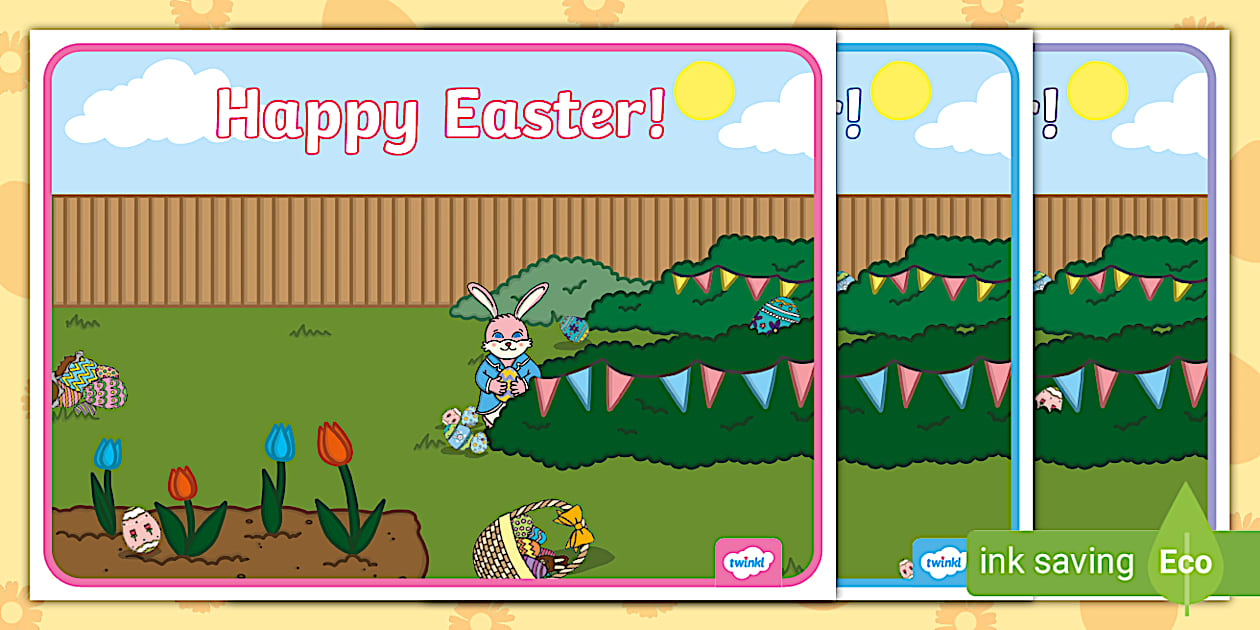 Easter Party Place Mats (teacher made) - Twinkl