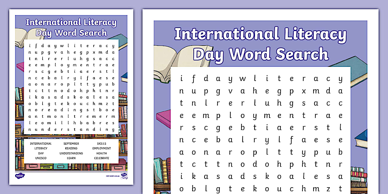 International Literacy Day Word Search (Teacher-Made)
