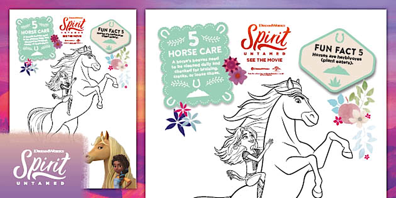 FREE! - Spirit Untamed Colouring Sheet | Primary Resources | Twinkl