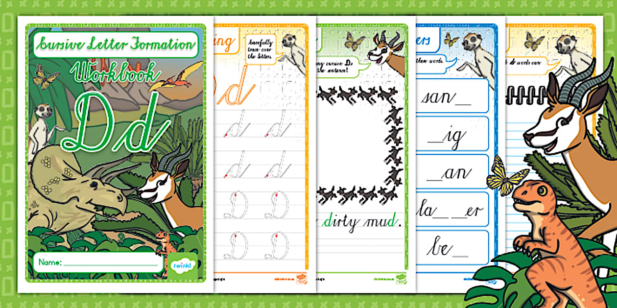 Cursive Letter Formation Workbook - Dd (Teacher-Made)