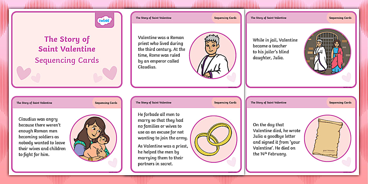 Saint Valentine Story Sequencing Cards (Teacher-Made)