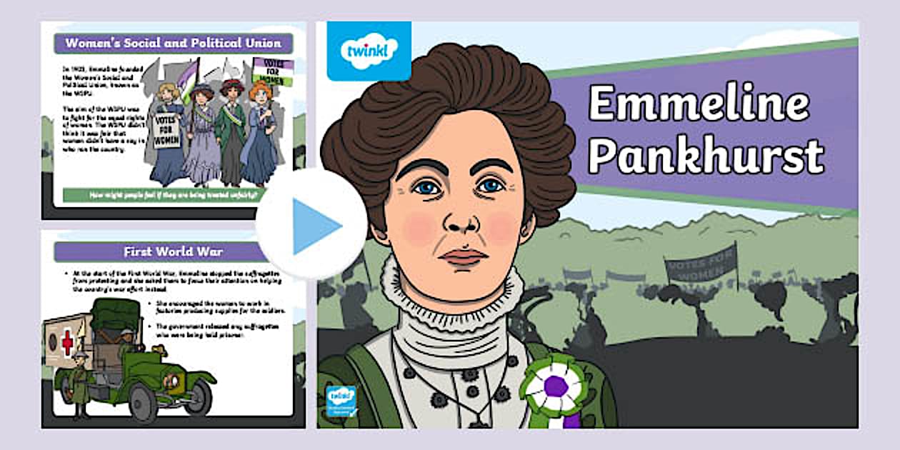 KS1 Emmeline Pankhurst PowerPoint (Teacher-Made) - Twinkl