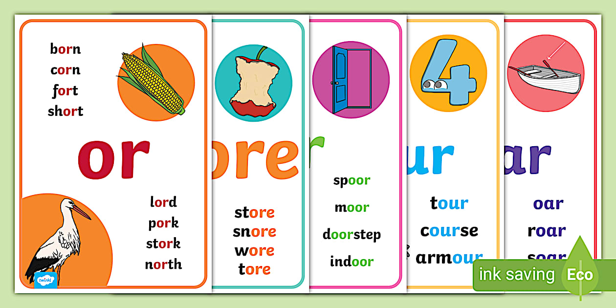 /or/ Sound Spelling Display Posters (teacher made) - Twinkl