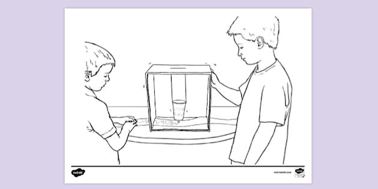 Children Using Seismograph Colouring | Colouring Sheets