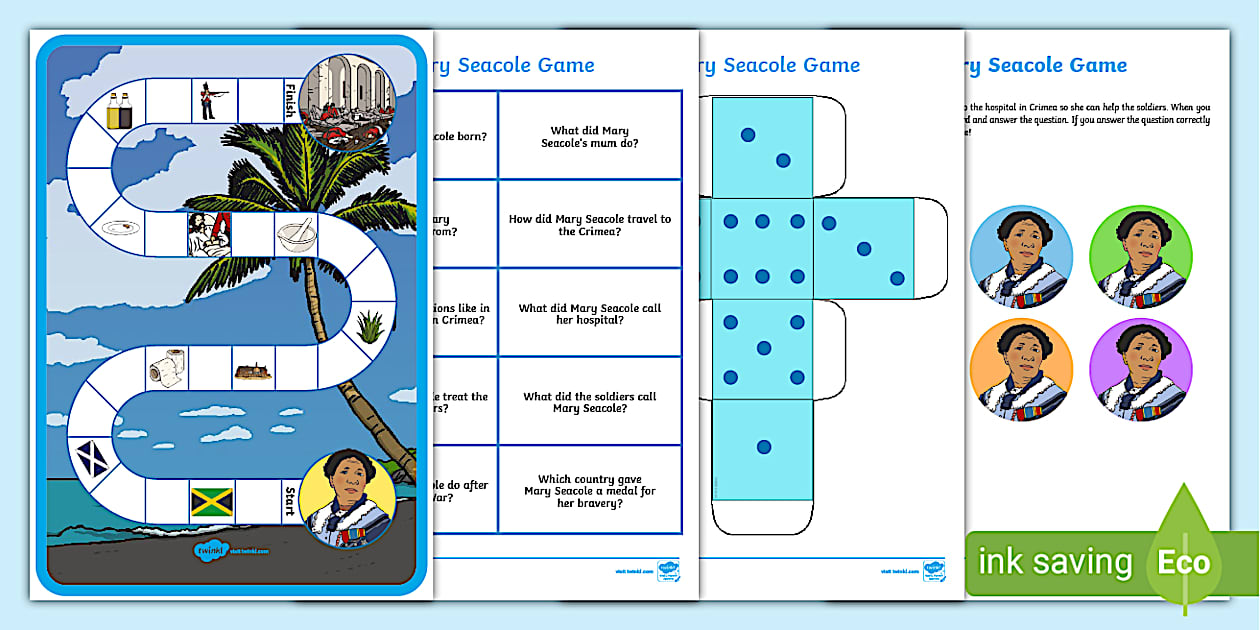 Mary Seacole Board Game - Twinkl