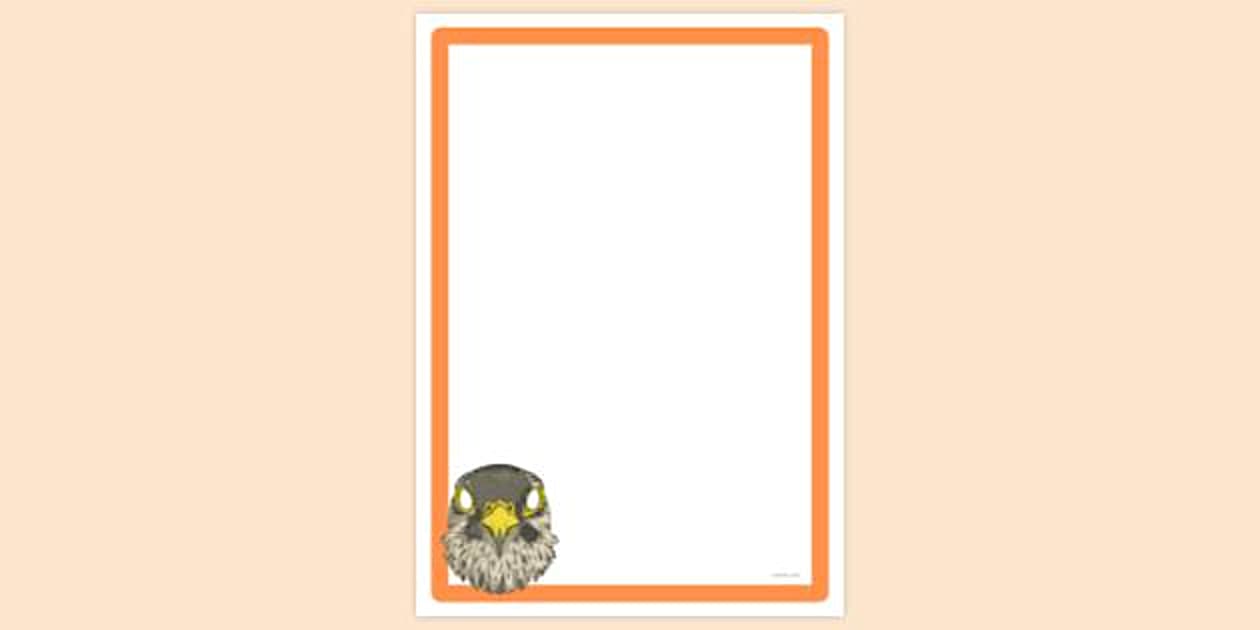 Falcon Role Play Mask Page Border | Page Borders | Twinkl