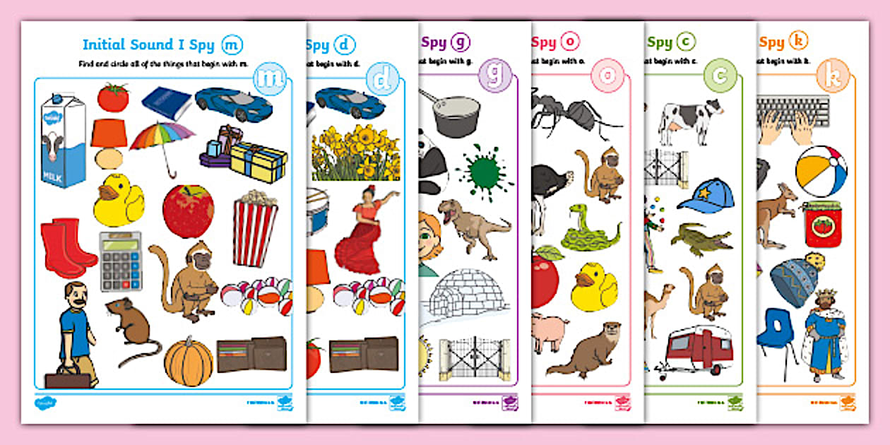 Initial Sounds I Spy m, d, g, o, c, k Activity Pack - Twinkl