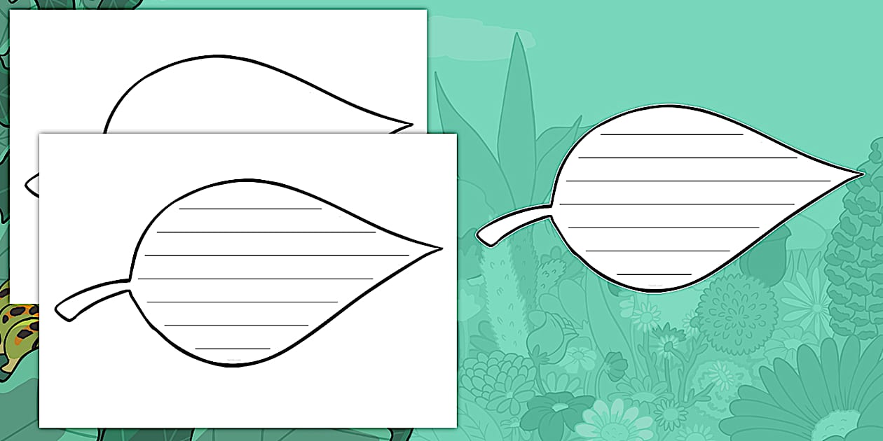 Leaf Writing Template (teacher made) - Twinkl