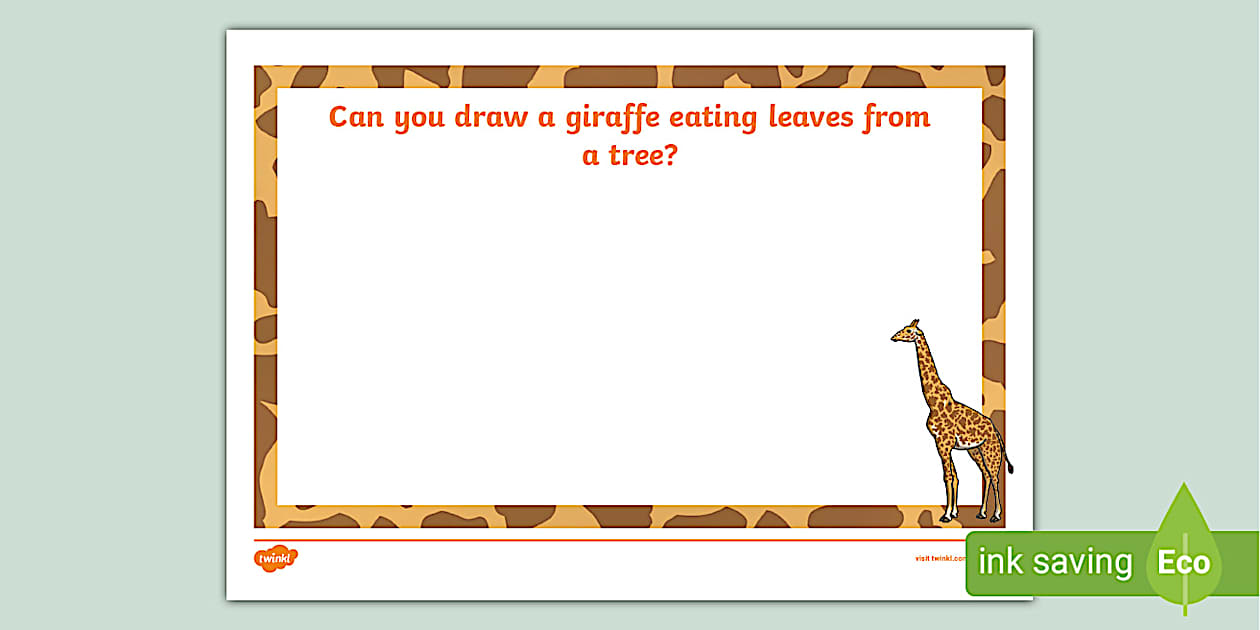 Giraffe Drawing Prompt | Twinkl Giraffe Drawing Prompt | Fun