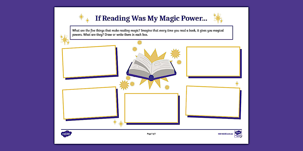 If reading was my magic power - Writing Template - Twinkl