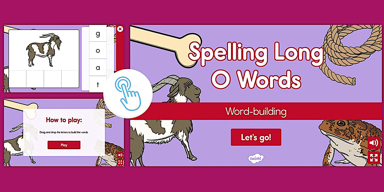 Spelling Words With Long O Word-Builder Game | Twinkl USA