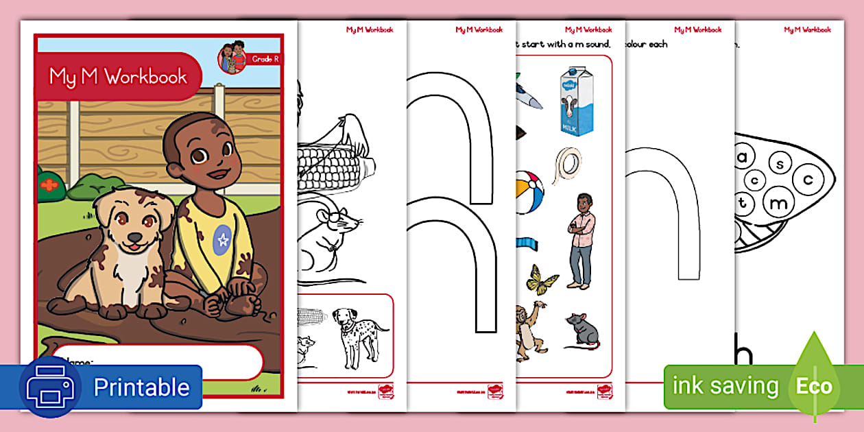 Grade R Phonics - Workbook - Letter m (CAPS Aligned)