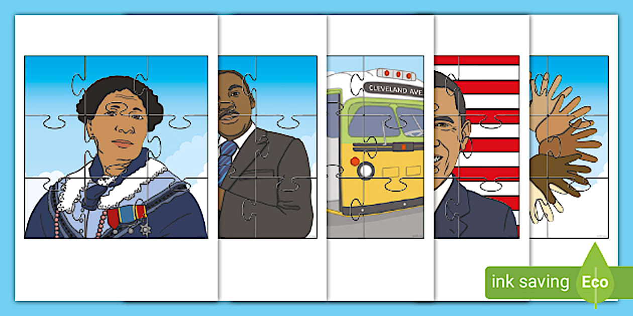 Black History Month Themed Jigsaws (teacher made) - Twinkl