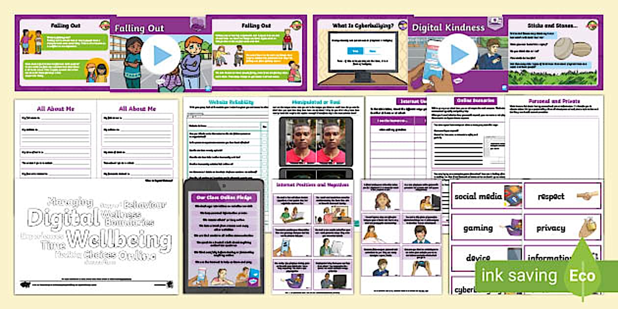 PSHE: LKS2 Digital Wellbeing - Unit Pack (teacher made)