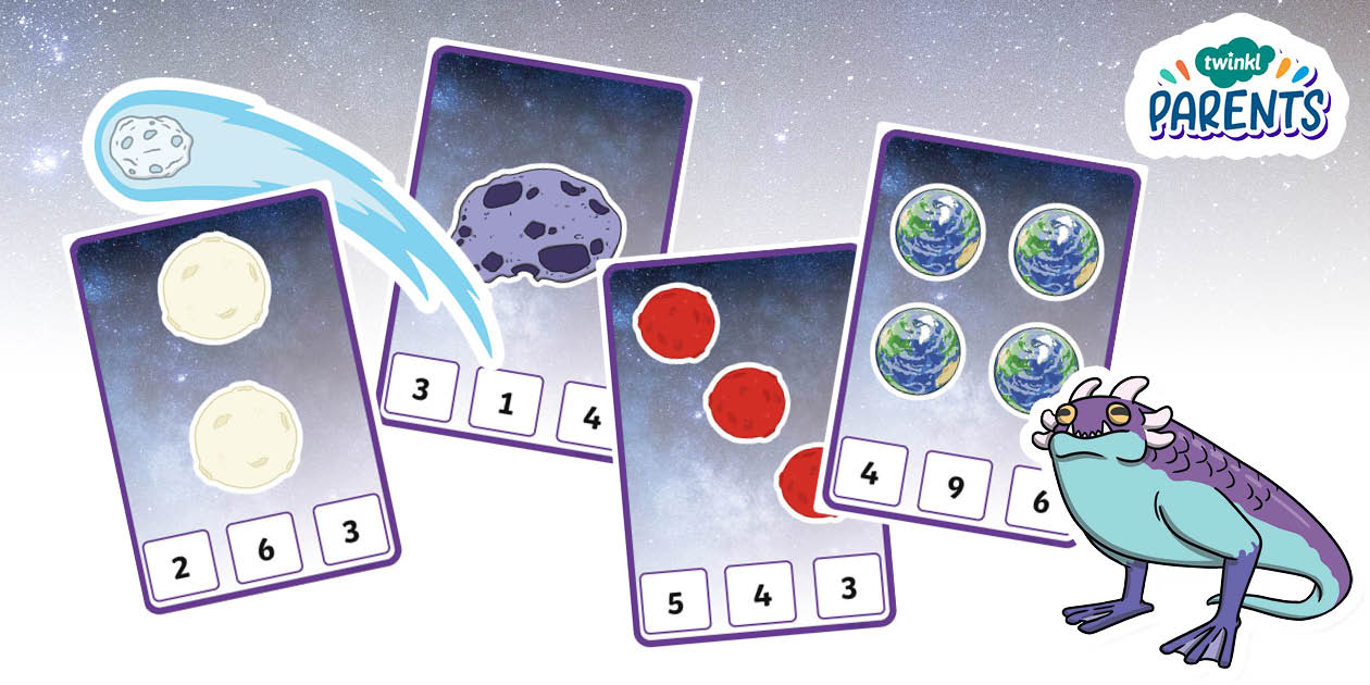 Space-Themed Peg Matching for Number Recognition