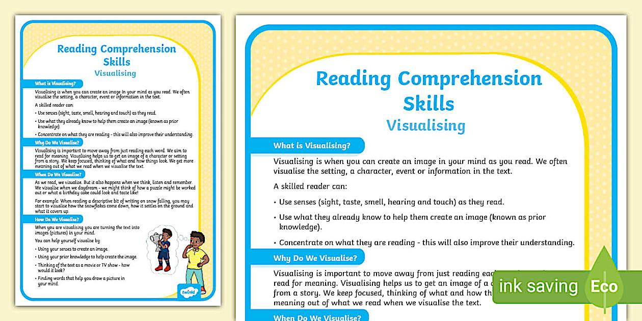 Reading Comprehension Skills: Visualising Poster (Year 3-4)