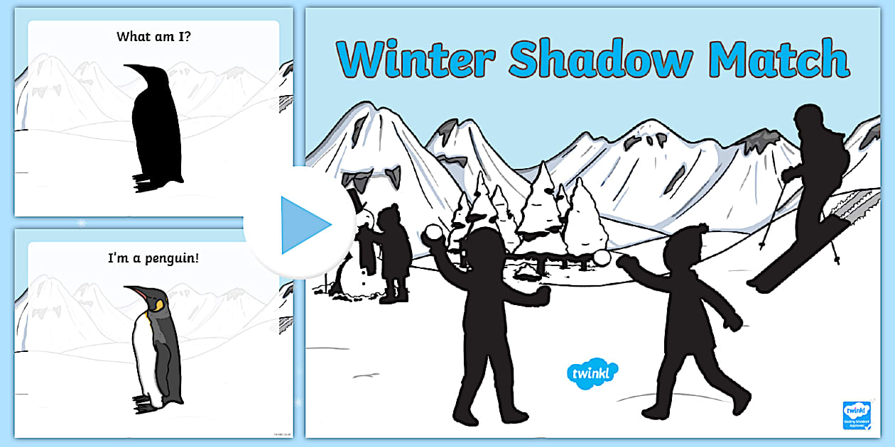 Winter Shadow Match PowerPoint (Teacher-Made) - Twinkl