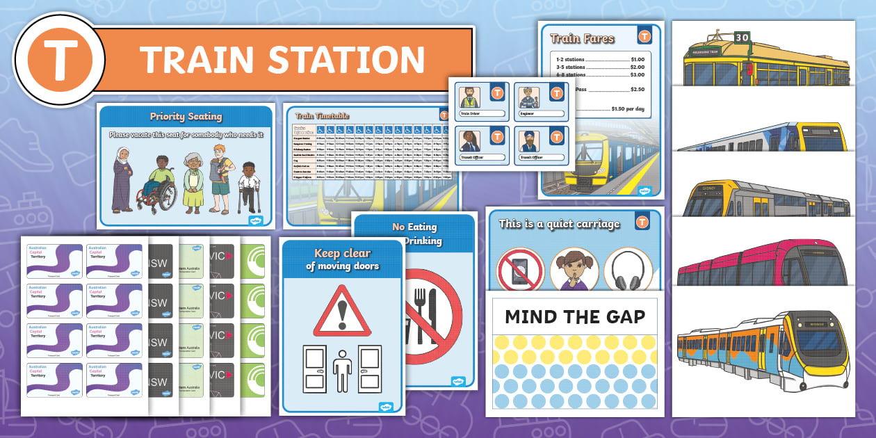 Australian Train Role Play Pack (teacher made) - Twinkl