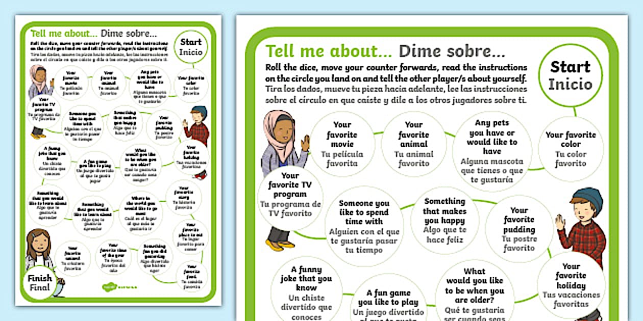 Getting to know you Board Game South American Spanish Translation ...