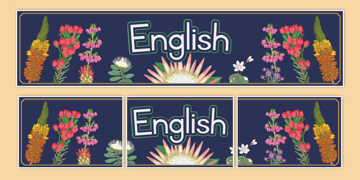 Fynbos-Themed English Display Banner (teacher made) - Twinkl