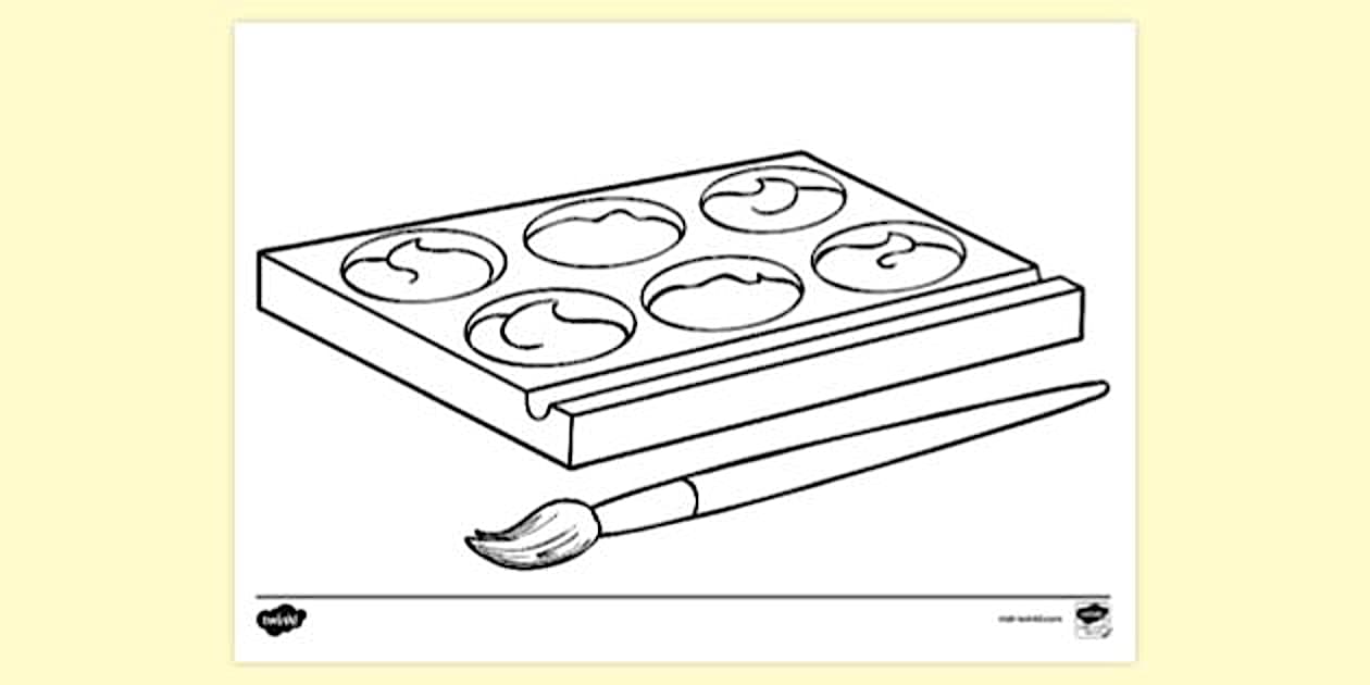 Paint Colouring Sheet | Colouring | Twinkl Resources