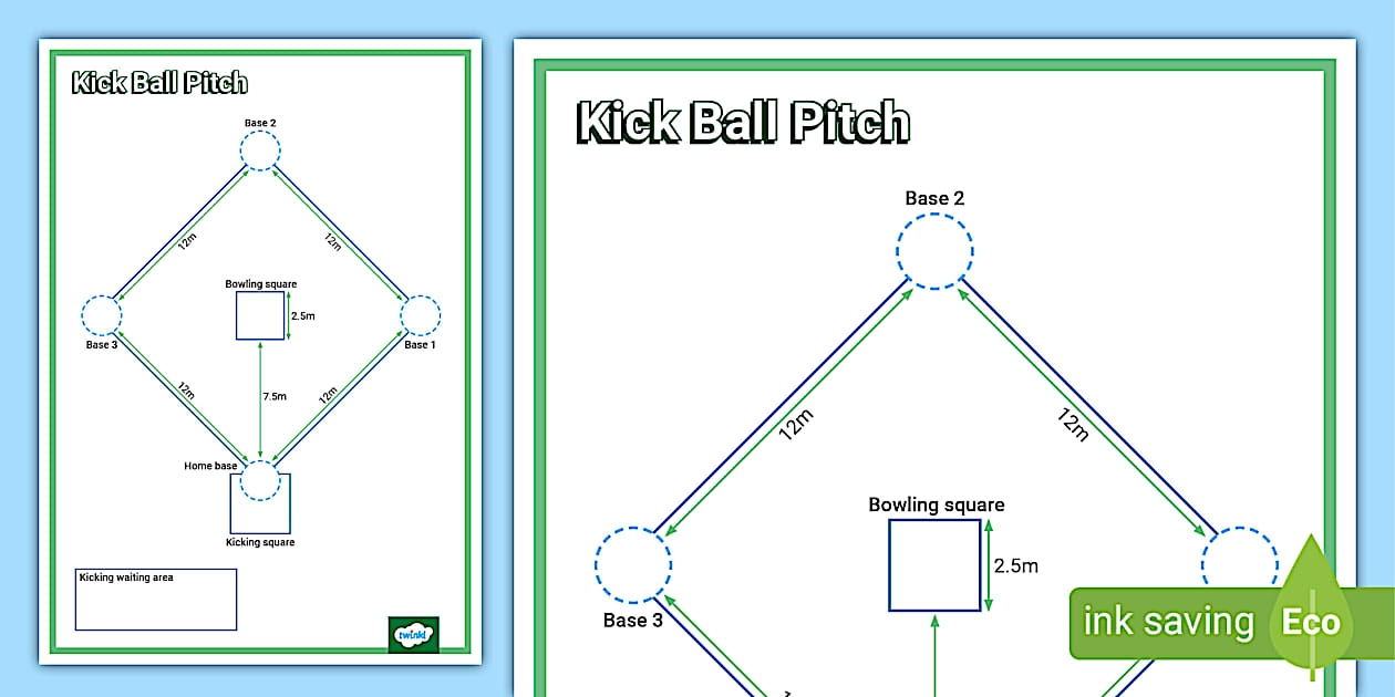 How to Set up a Kick Ball Pitch Adult Guidance - , Kicking, Rounders, Kick