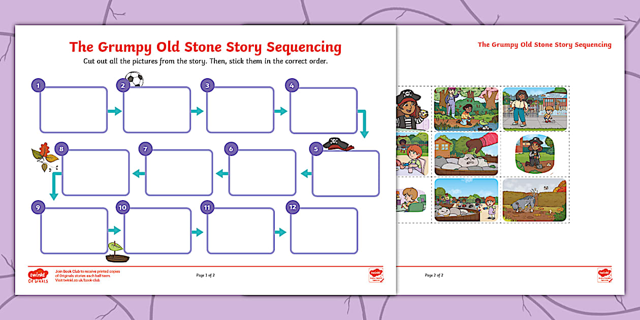 The Grumpy Old Stone Story Sequencing Activity - Twinkl