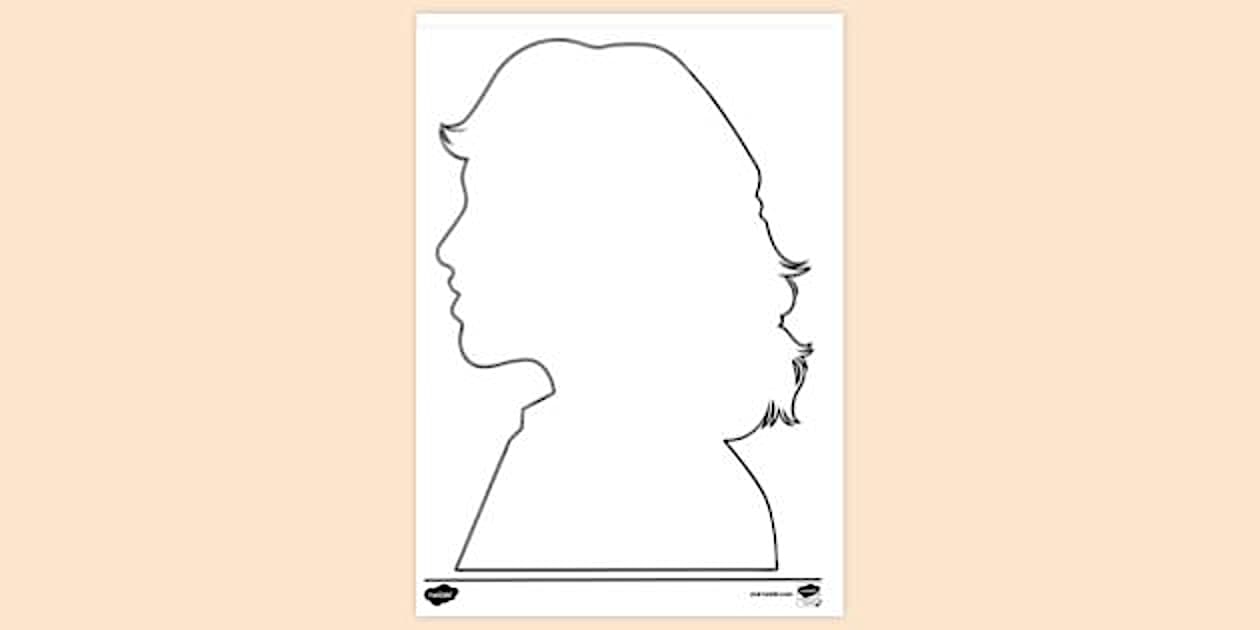 Outline Of Melanies Head Colouring | Colouring Sheets