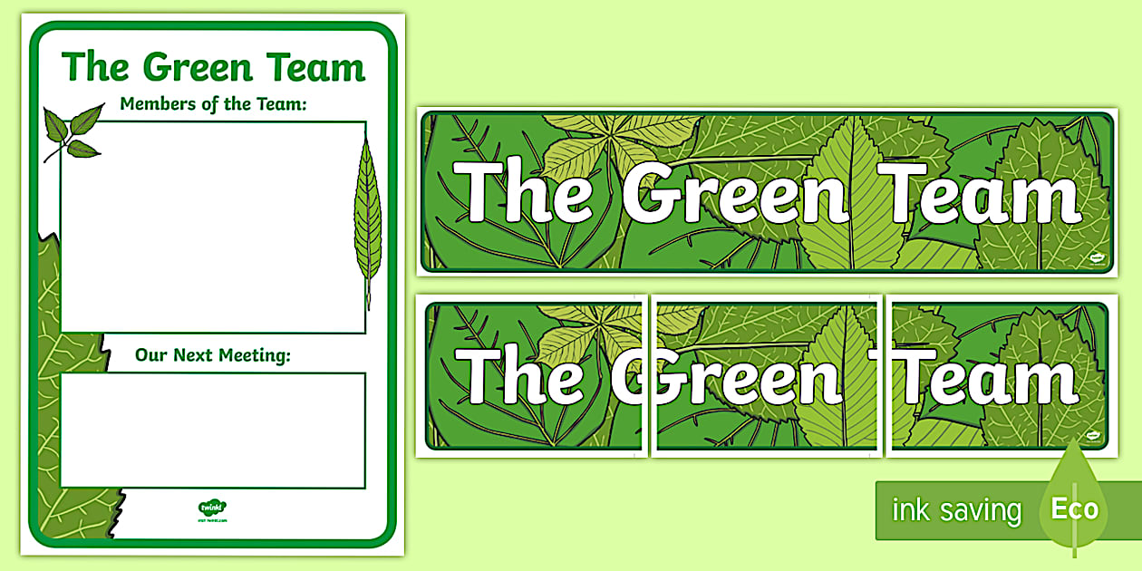The Green Team Display Banner and Poster (teacher made)
