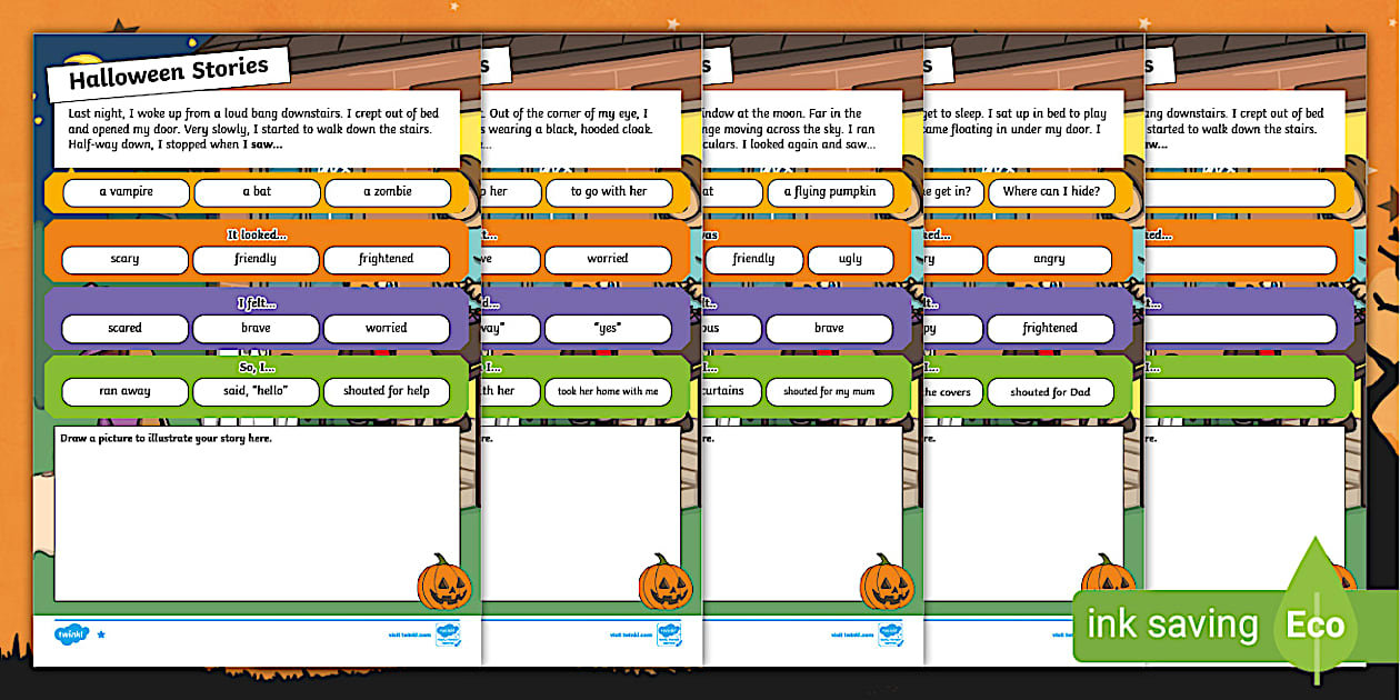 Halloween First Level Writing Differentiated Worksheets