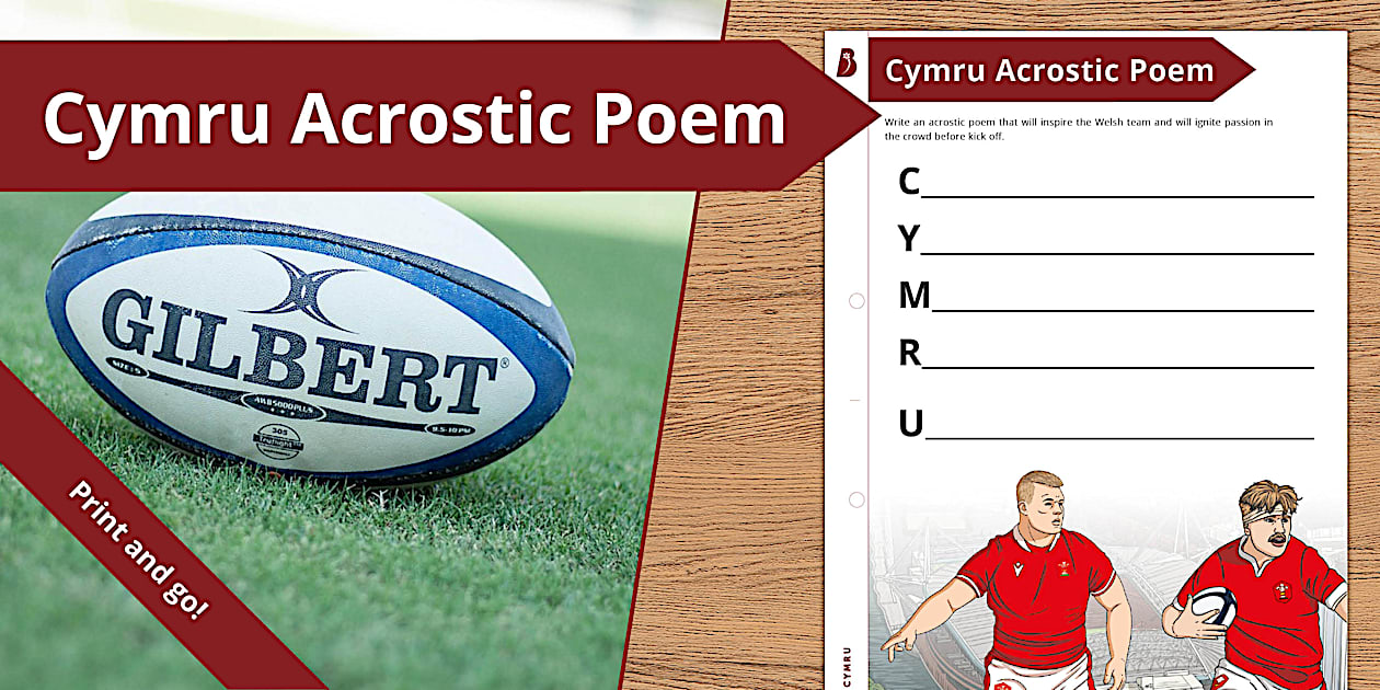 CYMRU Acrostic Poem Template