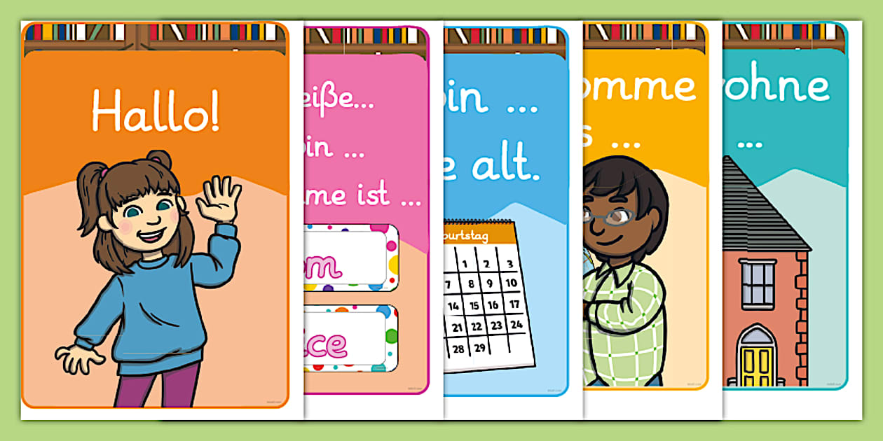 Sich vorstellen - Wort- und Bildkarten (teacher made)