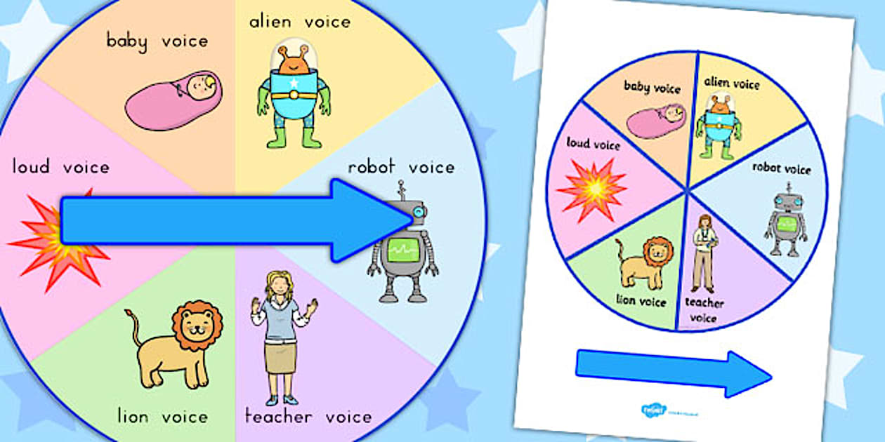 Silly Voices Spinner (Teacher-Made) - Twinkl