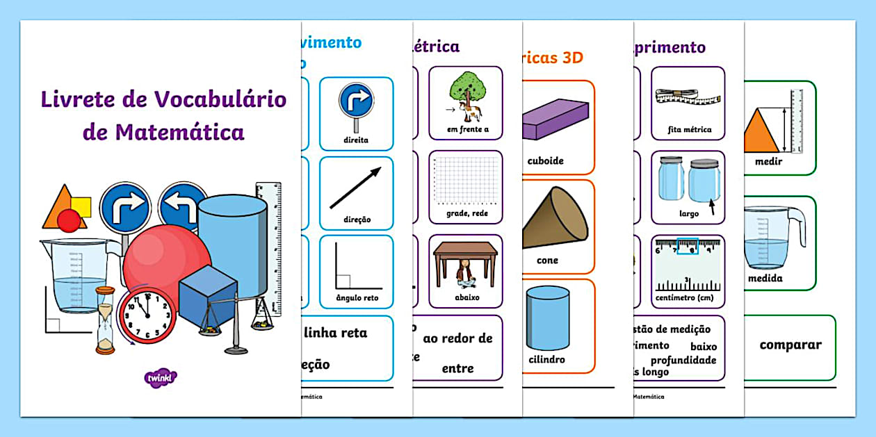 Livrete de Vocabulário Matemático (Hecho por educadores)