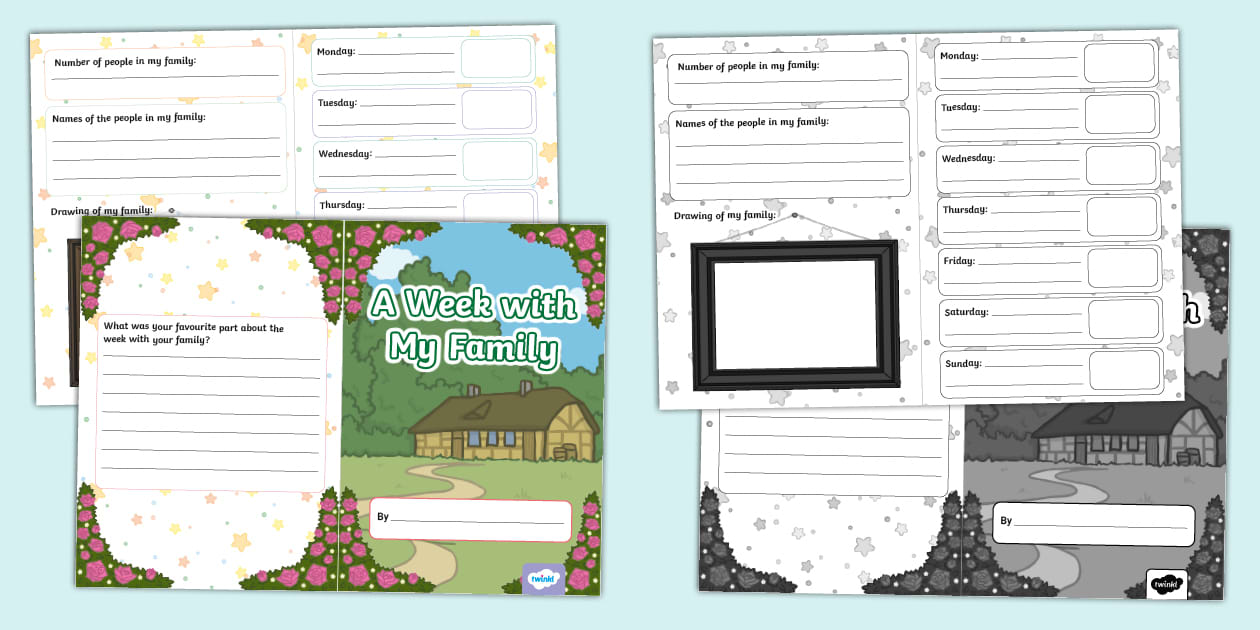 A Week with My Family Journal Writing Frame (teacher made)