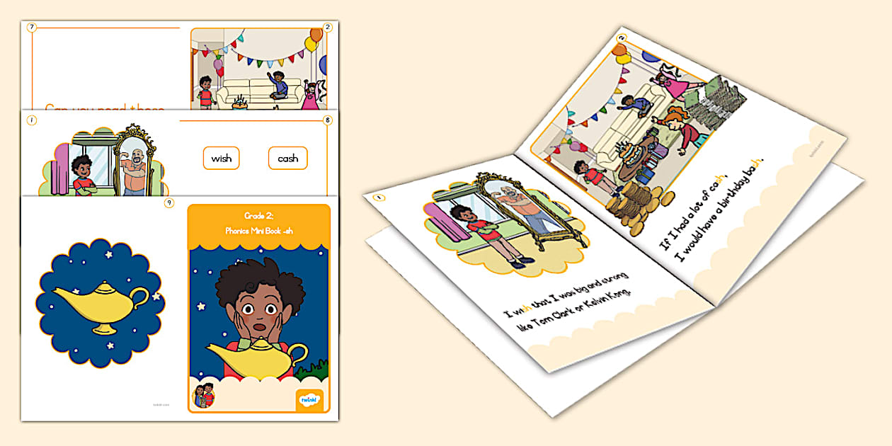 Grade 2 Phonics Mini Book -sh (teacher made) - Twinkl
