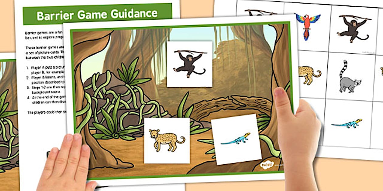 Jungle Barrier Game (teacher made) - Twinkl