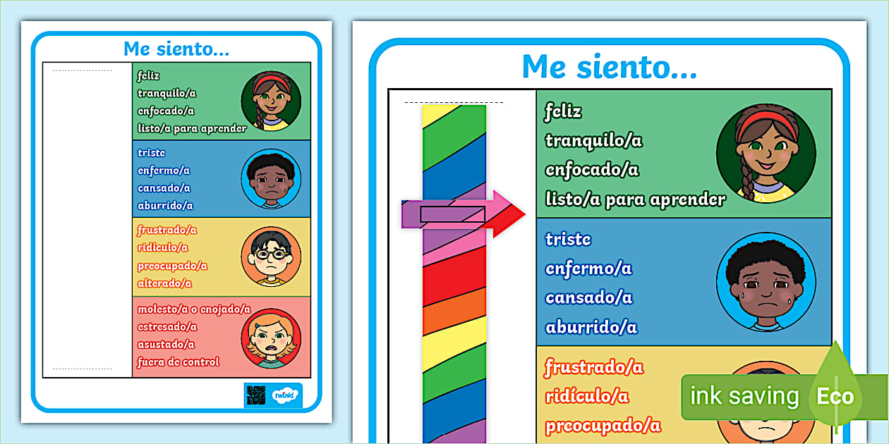 Registro de emociones - cartel (teacher made) - Twinkl