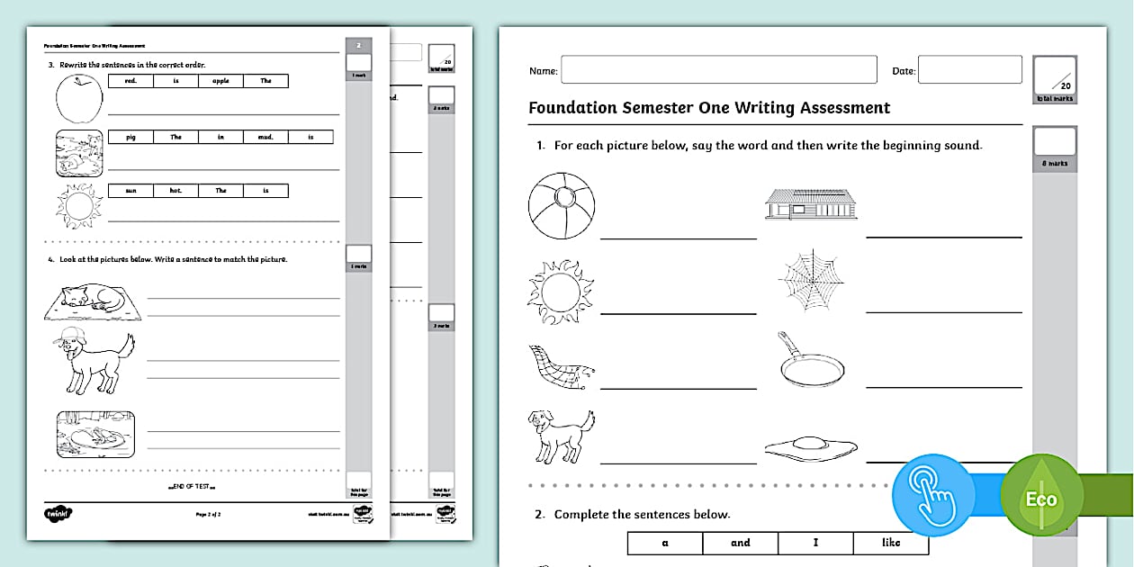 Foundation Semester 1 Writing Assessment (Teacher-Made)