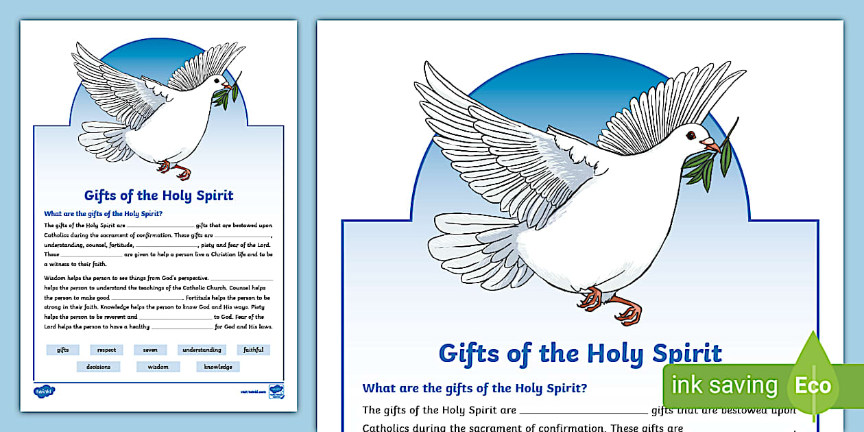 Gifts of the Holy Spirit Cloze Procedure - Twinkl