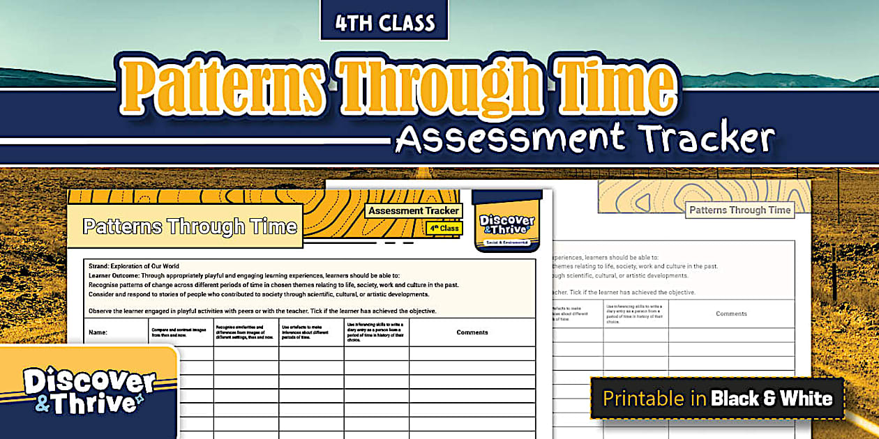 Patterns Through Time Assessment Tracker {Teacher Aid}