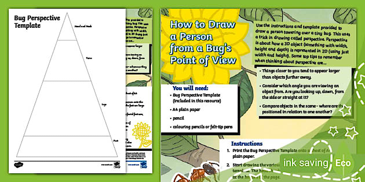 How to Draw a Person from a Bug's Point of View - Twinkl