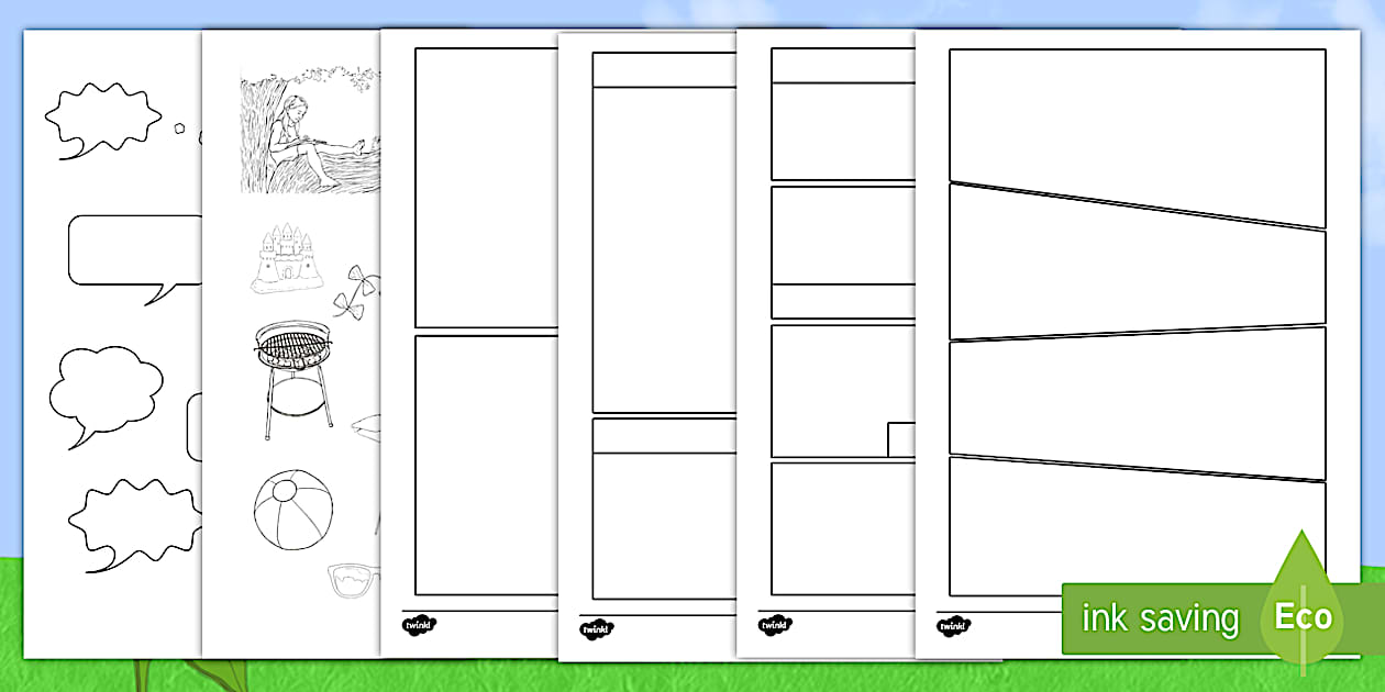 KS2 My Summer Holiday Comic Worksheet (teacher made)