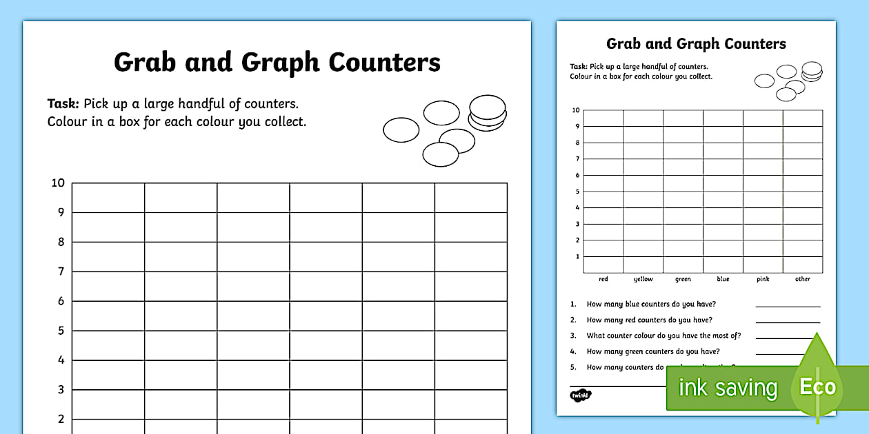 Grab and Graph Counters Worksheet / Worksheet (teacher made)