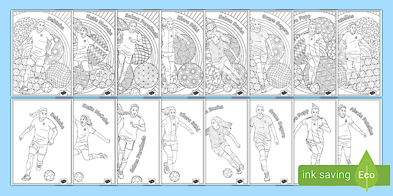 Women’s World Cup Colouring Pages | Twinkl (teacher made)